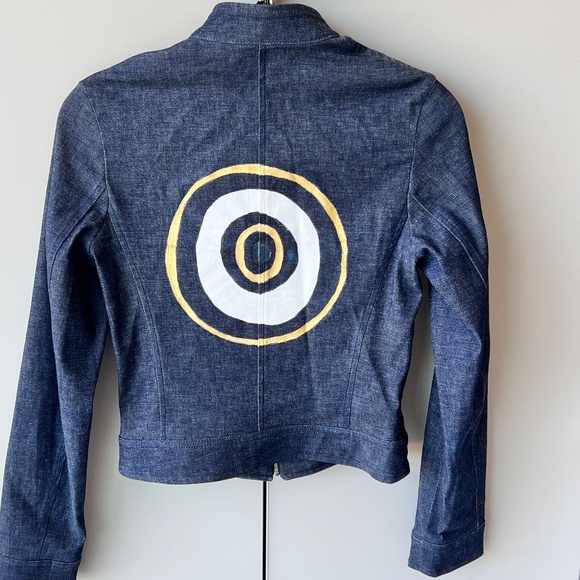 Zara | Jackets & Coats | New Hand Painted Evil Eye Denim Jacket | Poshmark